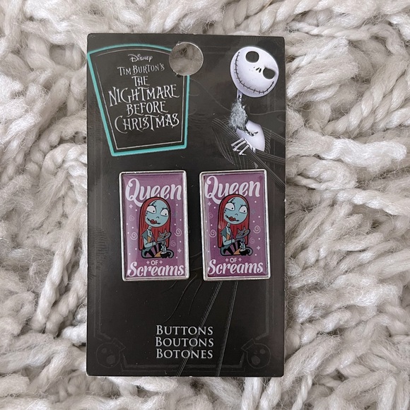 Disney | Other | Tim Burtons Nightmare Before Christmas Buttons Sally ...